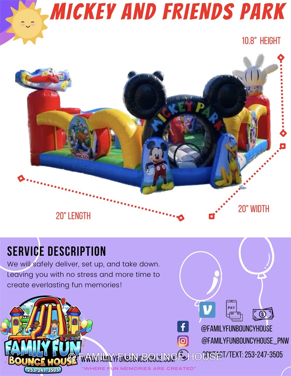 Mickey Mouse & Friends Park - Bounce-Castle Hire in 35-Mile radius of ...