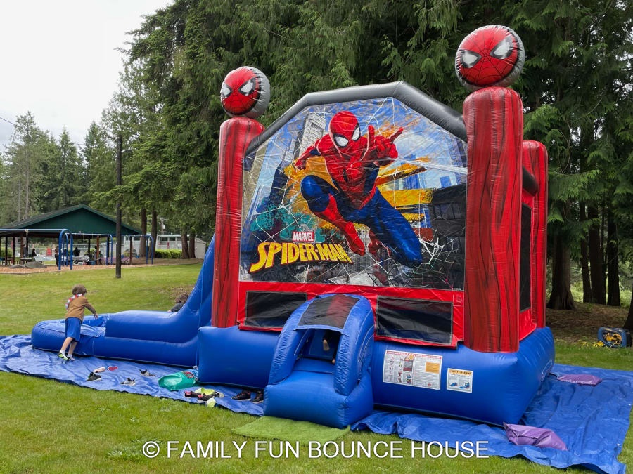 Spiderman Combo Unit (wet/dry) - Bounce-Castle Hire in 35-Mile radius ...